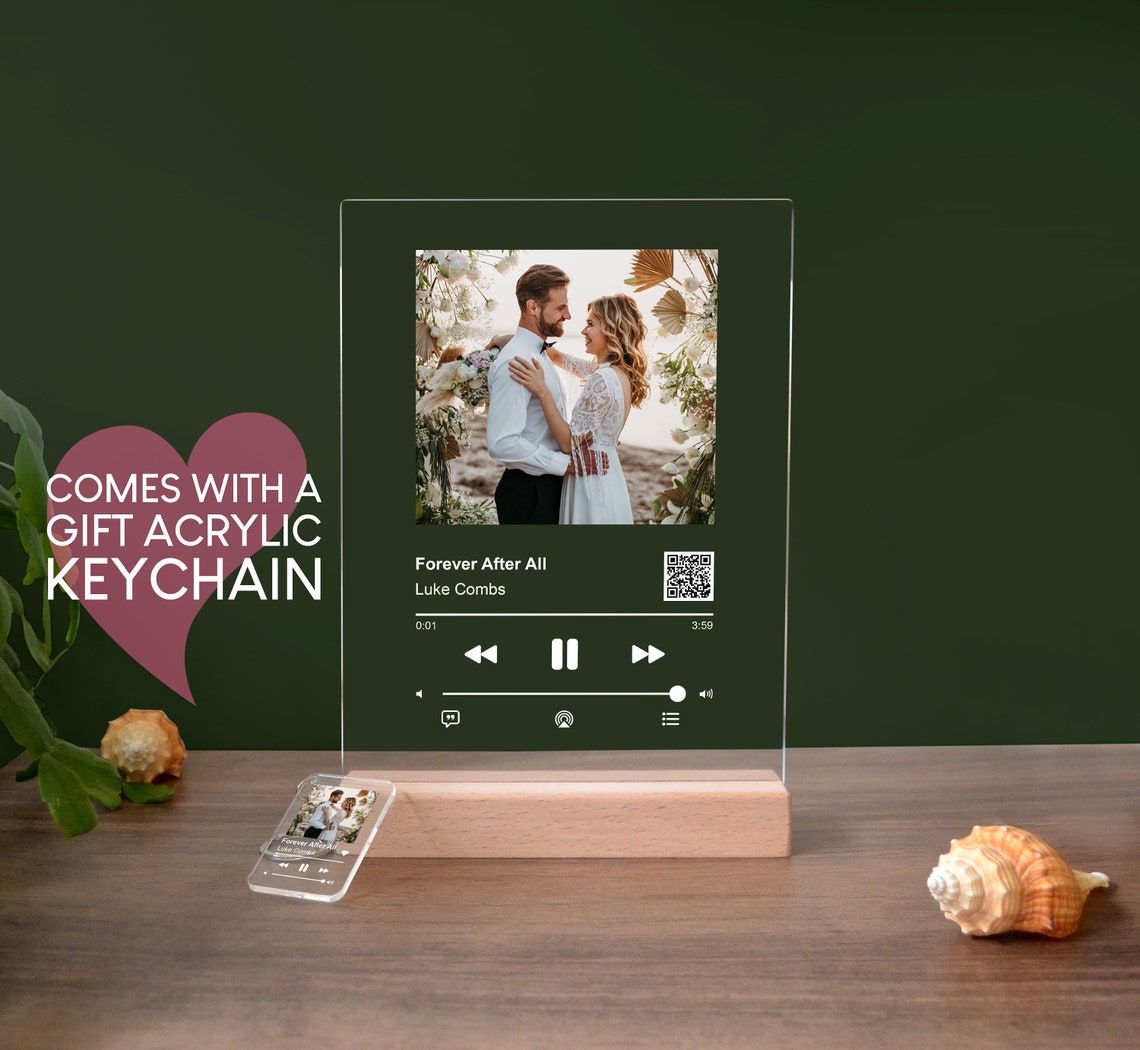 Custom Song Plate on Wooden Stand | Custom Keychain | Acrylic Coaster ...