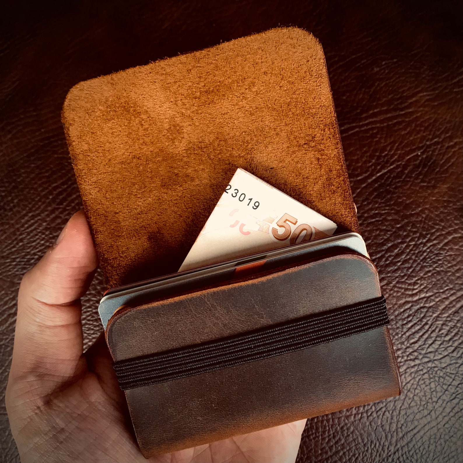 Handmade Leather Simple Minimal Card Case & Card Holder - Etsy