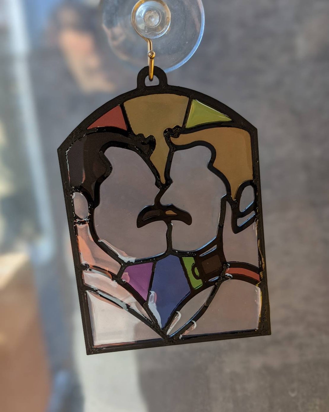 Dom/sub Kiss - Queer Resin Stained Glass Style Design - Etsy