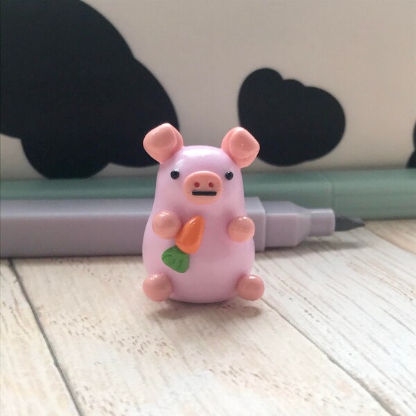 Polymer Clay Pig - Etsy