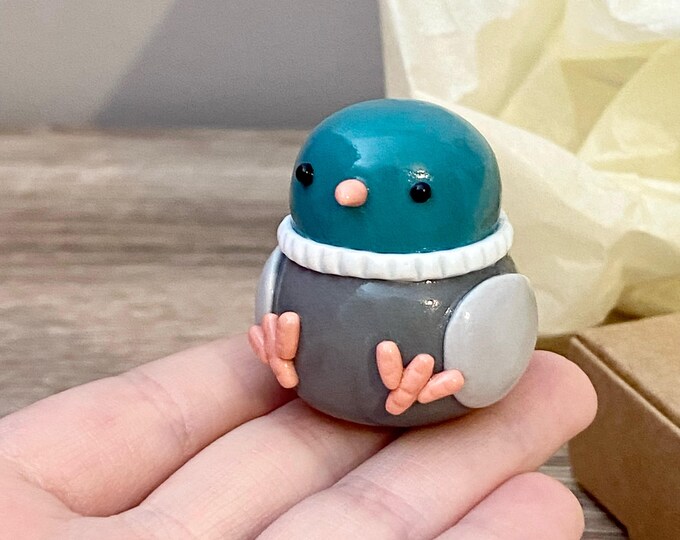 Handmade Polymer Clay Pigeon Desk Friend Sculpture Art Polymer Clay ...