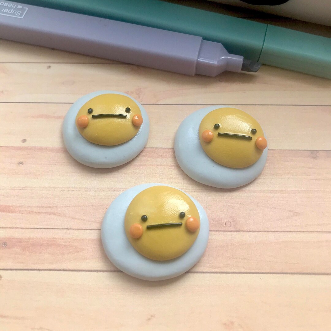 Handmade Polymer Clay Egg Desk Friend Sculpture/polymer Clay Sculpture ...