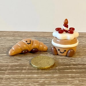 Handmade Polymer Clay Birthday Cake Jellycat Croissant Jellycat Desk ...