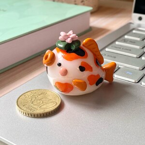 Handmade Polymer Clay Koi Fish Desk Friend Sculpture/polymer Clay ...