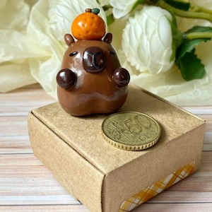 Handmade Polymer Clay Capybara Desk Friend Sculpture/art/polymer Clay ...