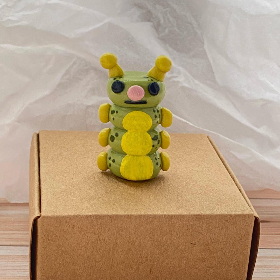 Handmade Polymer Clay Caterpillar Desk Friend Sculpture Art Polymer ...