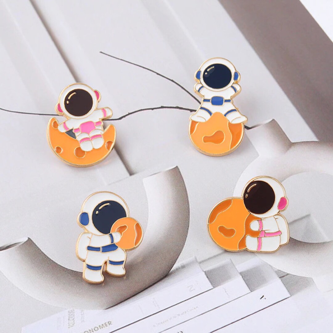 Astronaut Enamel Pins Moon - Etsy