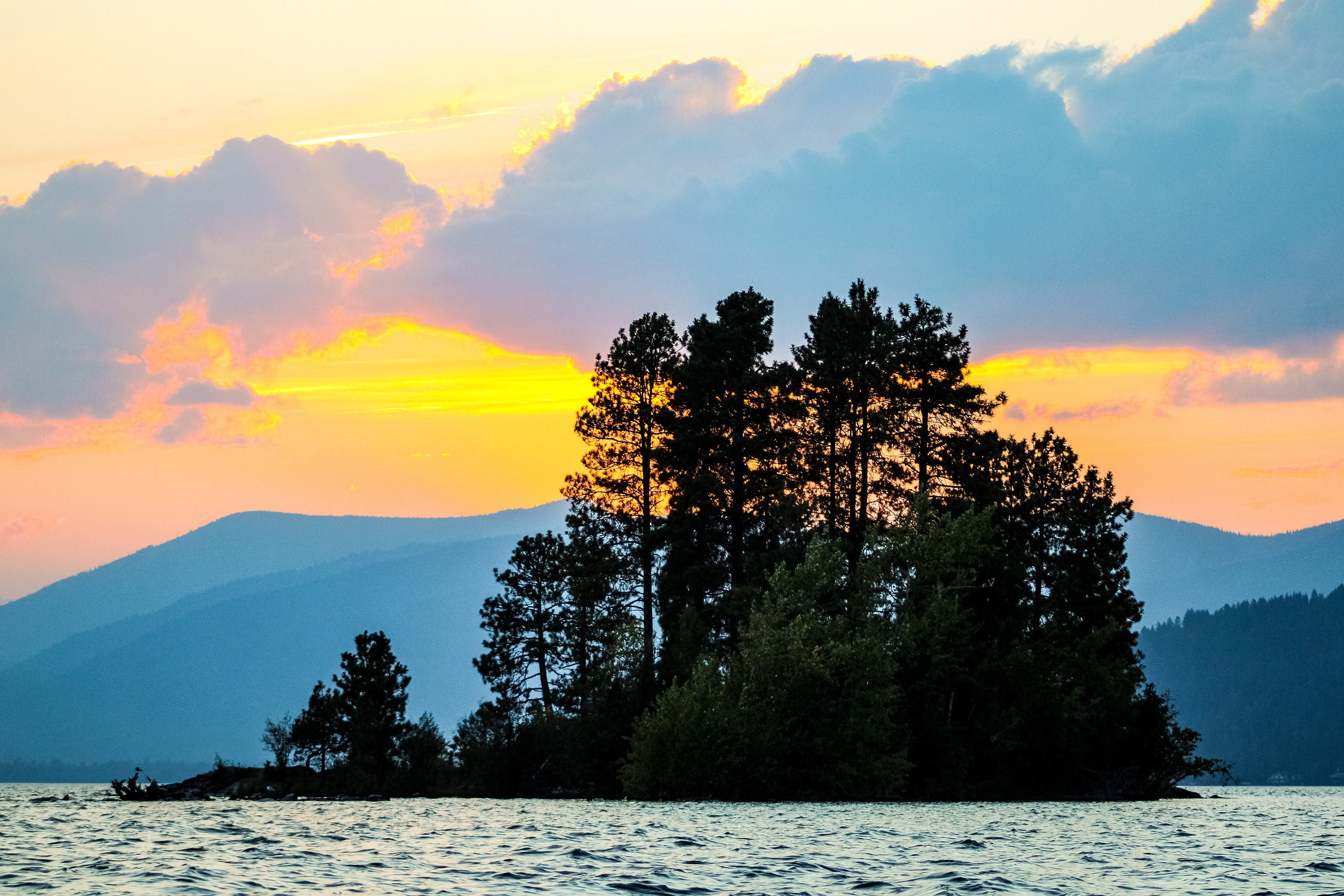 Fisherman’s Island on Lake Pend Oreille Sandpoint Idaho Sunset - Etsy