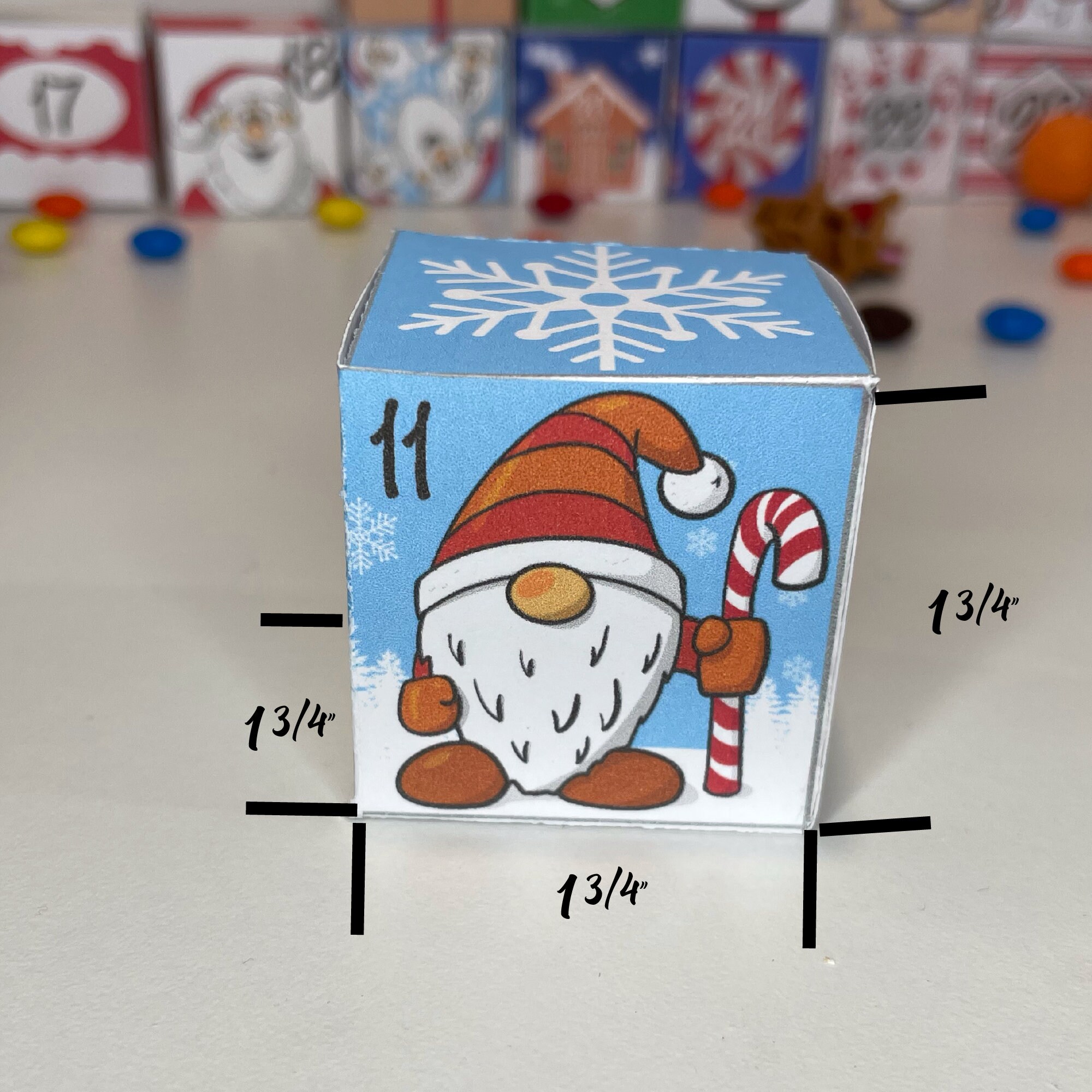 Printable Christmas Advent Calendar Gift Boxes - DIY Gift Boxes - Etsy