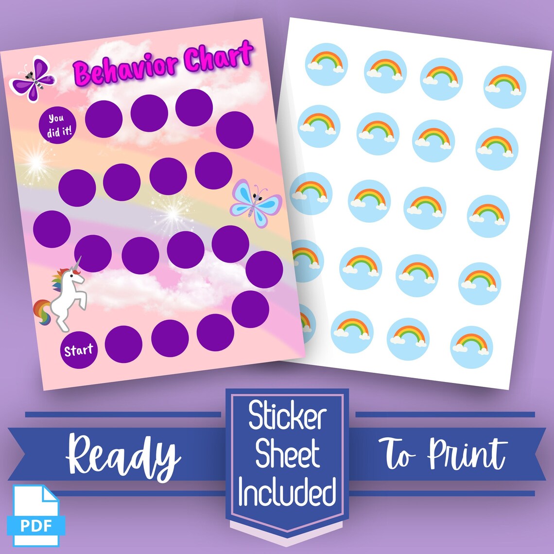 Reward Chart Toddler Teach Behaviors Chores Kids Printable Routine ...