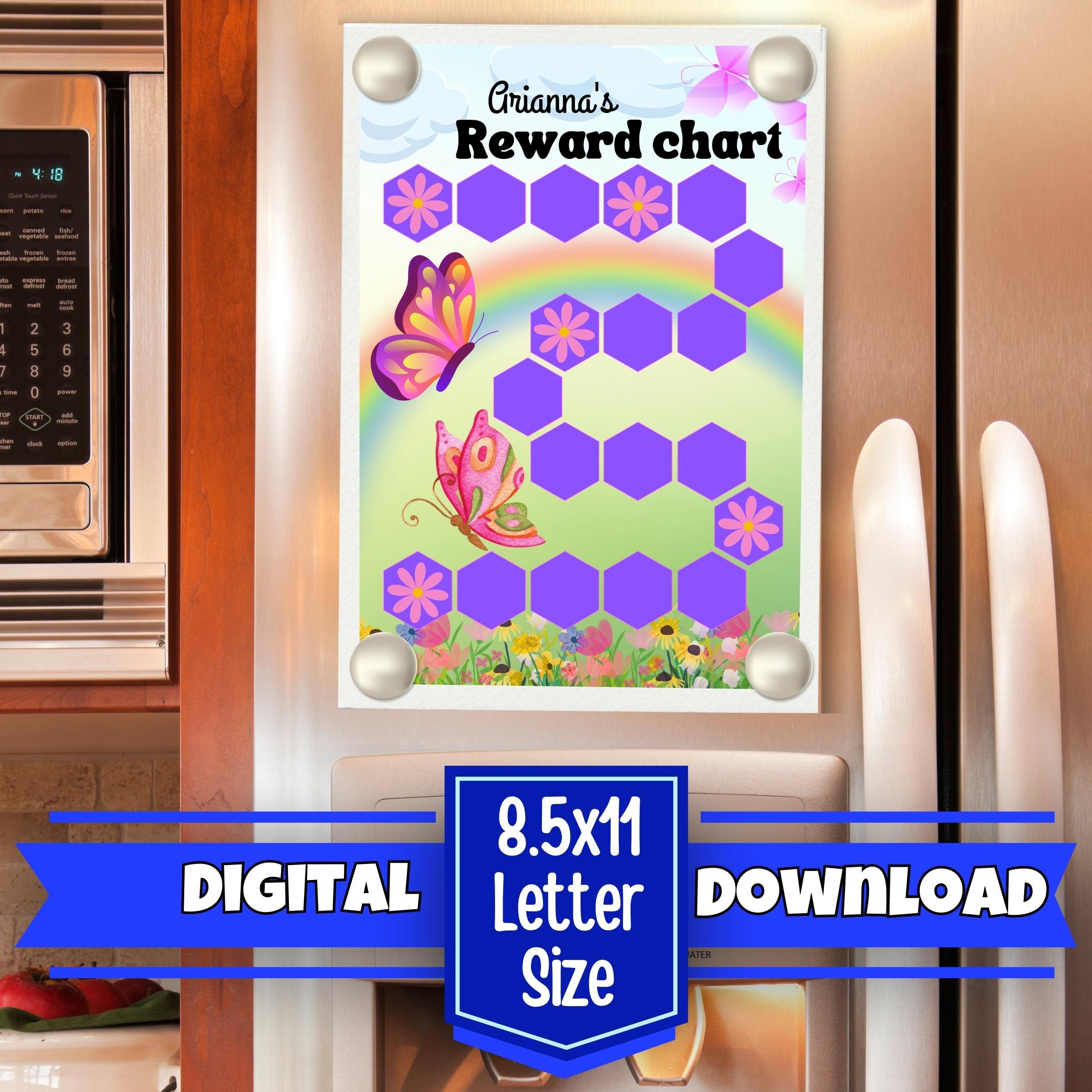 Butterfly Potty Chart - the Ultimate Kids Reward Chore Chart for Potty ...