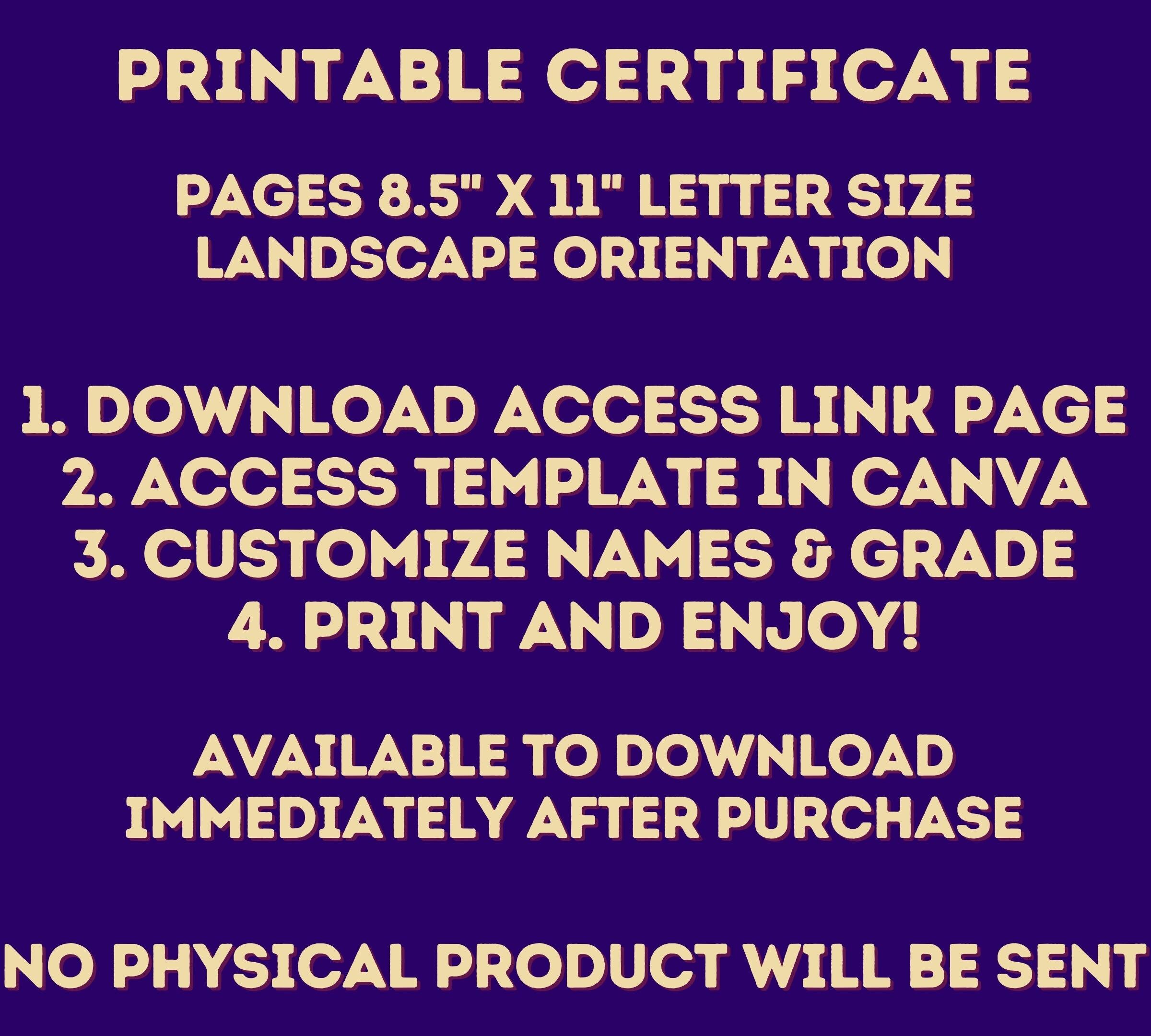 Custom Graduation Certificate Template: Cute Owl Printable (digital ...