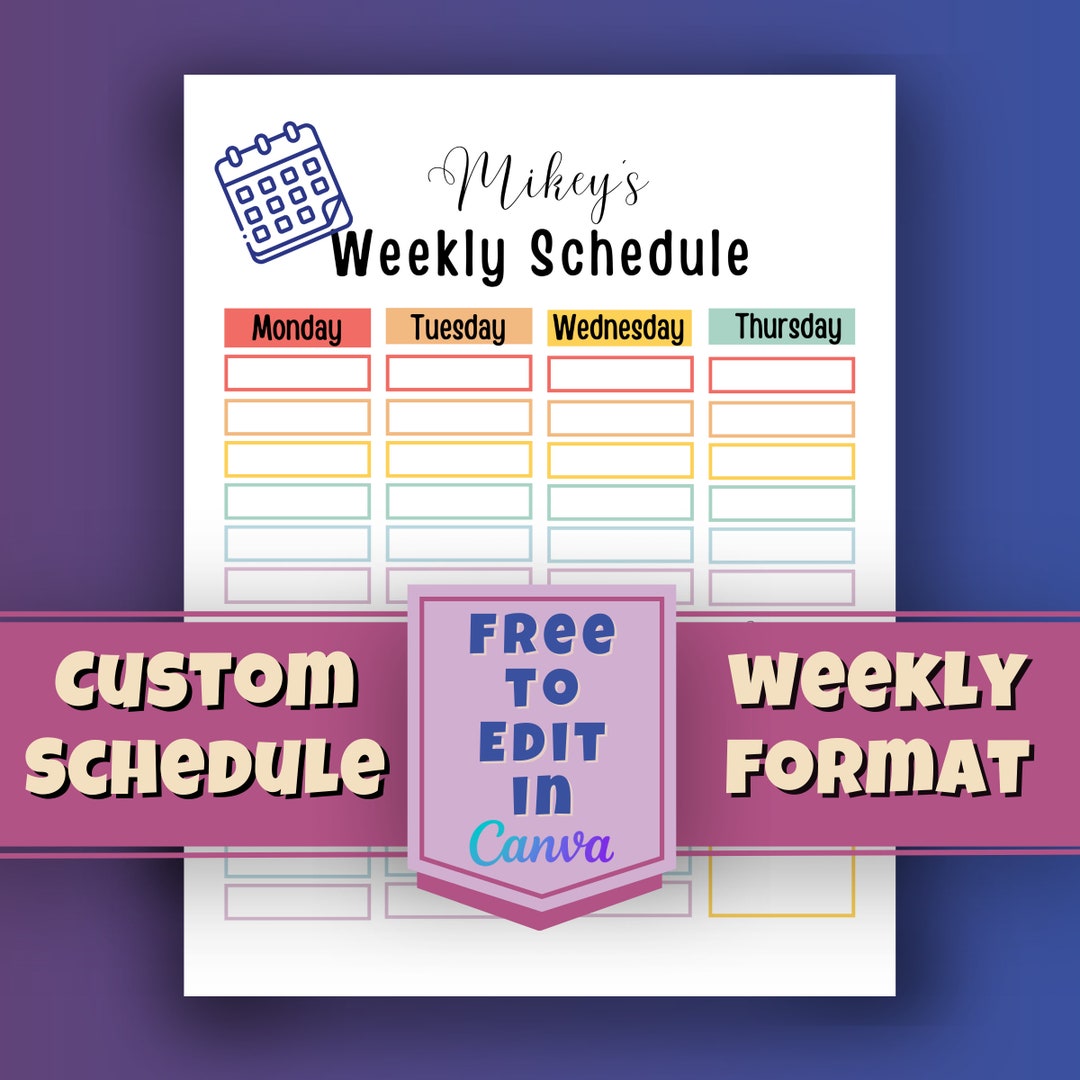 Boho Kids Weekly Schedule, Visual Chore Chart, Daily Checklist, Nanny ...