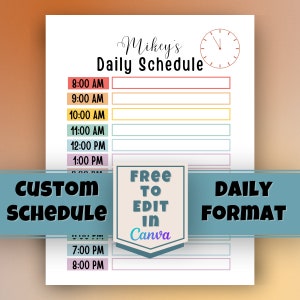 Boho Visual Schedule and Daily Checklist, Kids Routine Chart ...