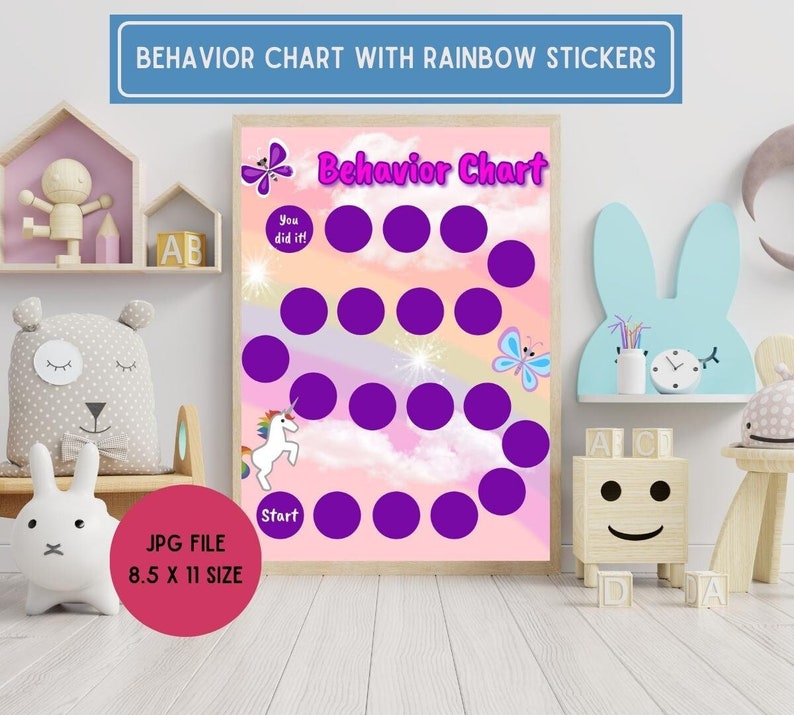 Reward Chart Toddler Teach Behaviors Chores Kids Printable Routine ...
