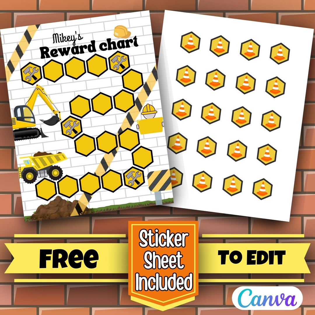 Construction Crew Chart the Ultimate Kids Reward & Chore Chart for ...