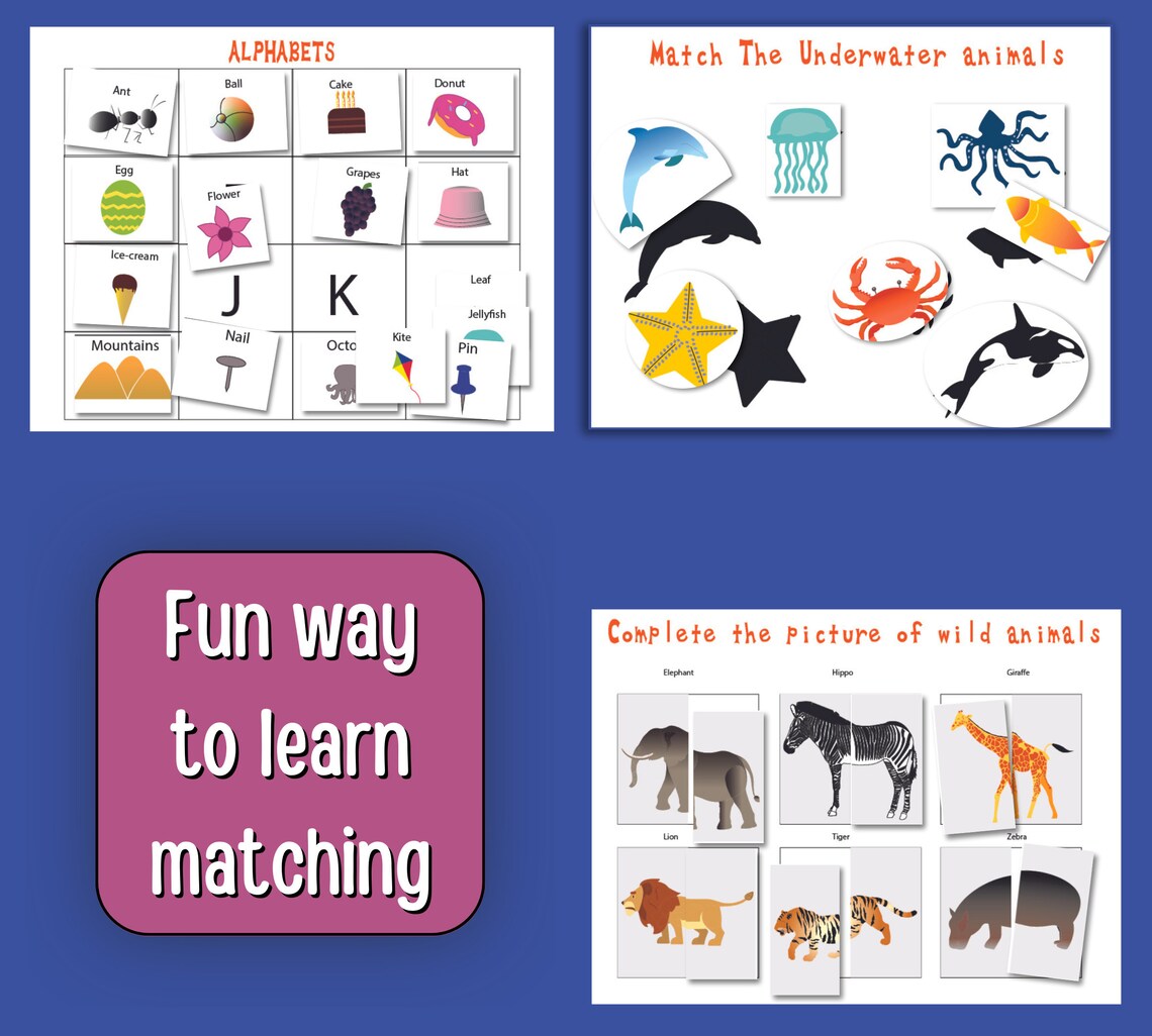 Busy Book Montessori Printable Quiet Binder Toddlers Learning Preschool ...