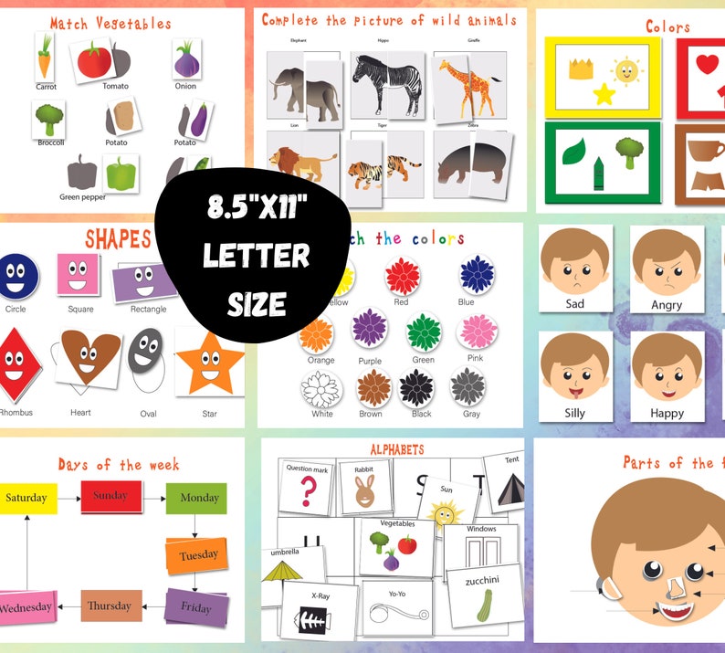 Busy Book Montessori Printable Quiet Binder Toddlers - Etsy