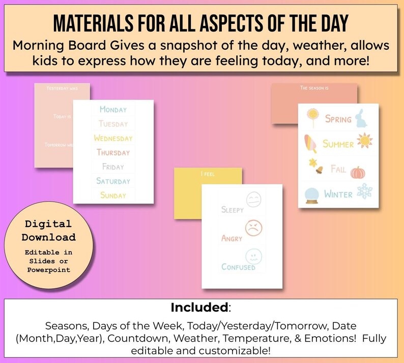 Morning Board Circle Time Homeschool Resources Toddlers Prek ...