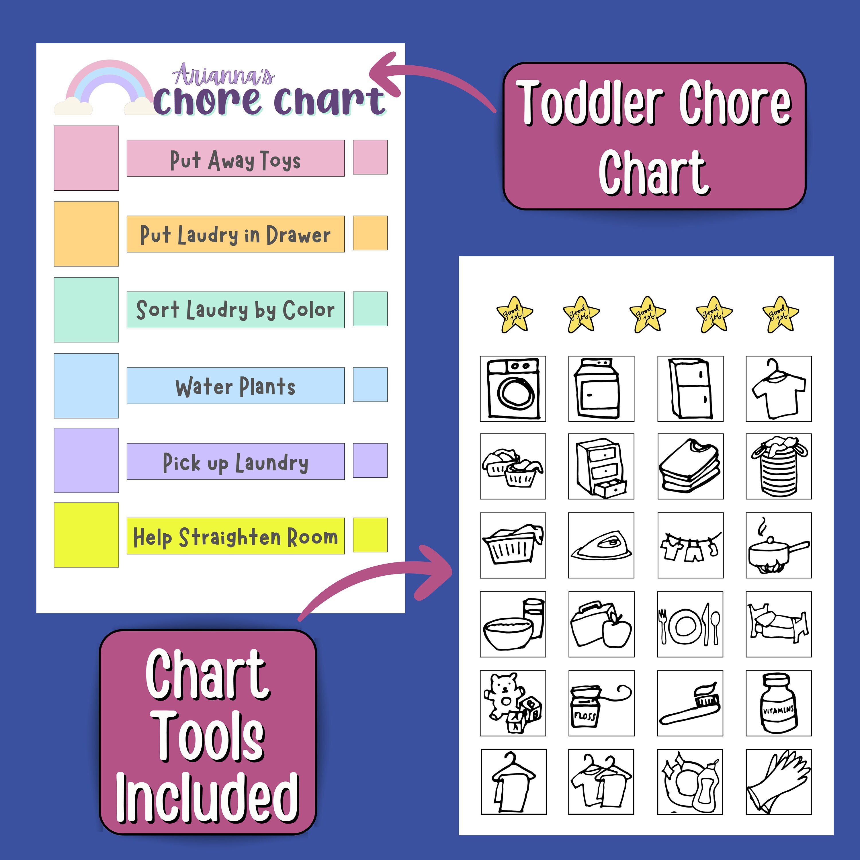 Ultimate Chore Chart Bundle by Age Daily Tasks for Multiple Kids ADHD ...