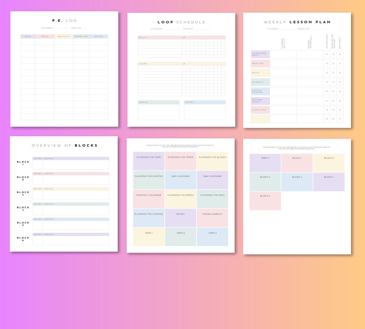 Ultimate Homeschool Planner, 200 Pages, 2023 2024 School Years, Daily ...