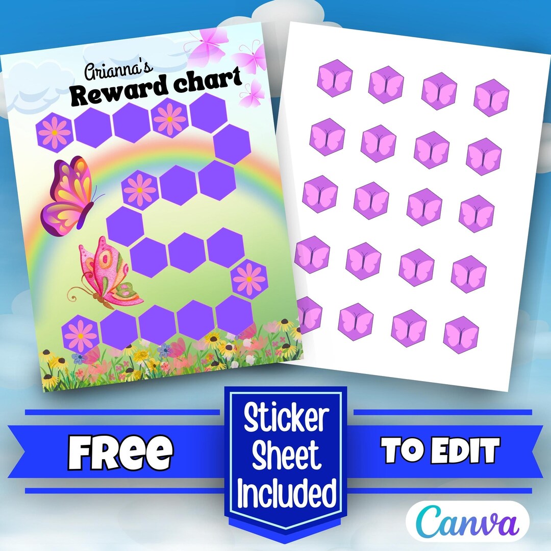 Butterfly Potty Chart - the Ultimate Kids Reward Chore Chart for Potty ...