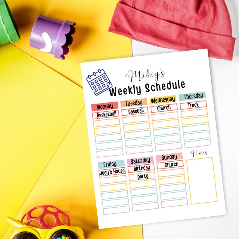 Boho Kids Weekly Schedule, Visual Chore Chart (canva Editable PDF) - Etsy