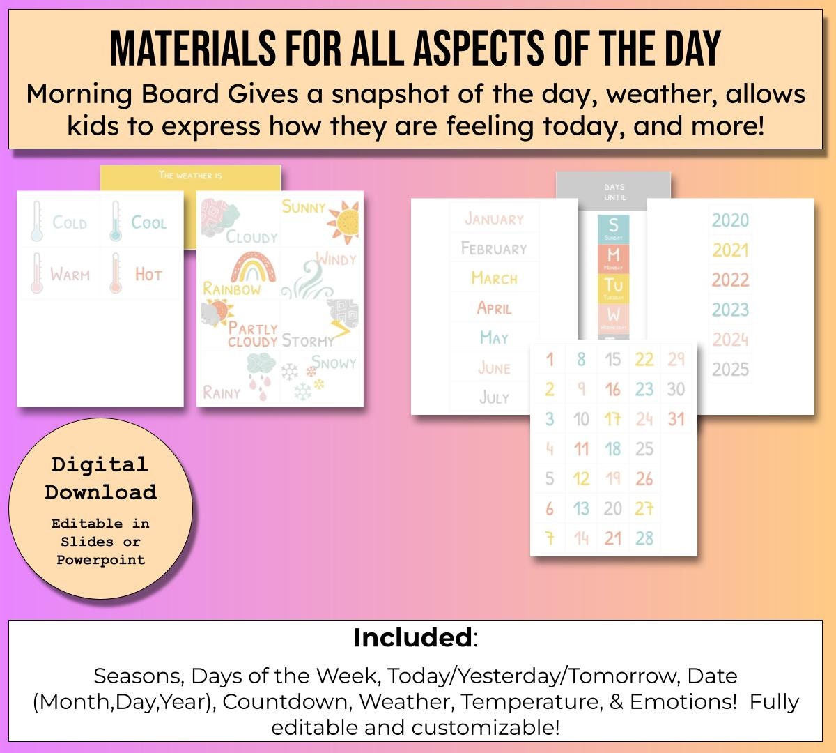 Morning Board Circle Time Homeschool Resources Toddlers Prek ...