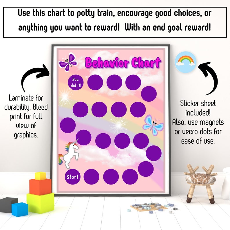 Reward Chart Toddler Teach Behaviors Chores Kids Printable Routine ...