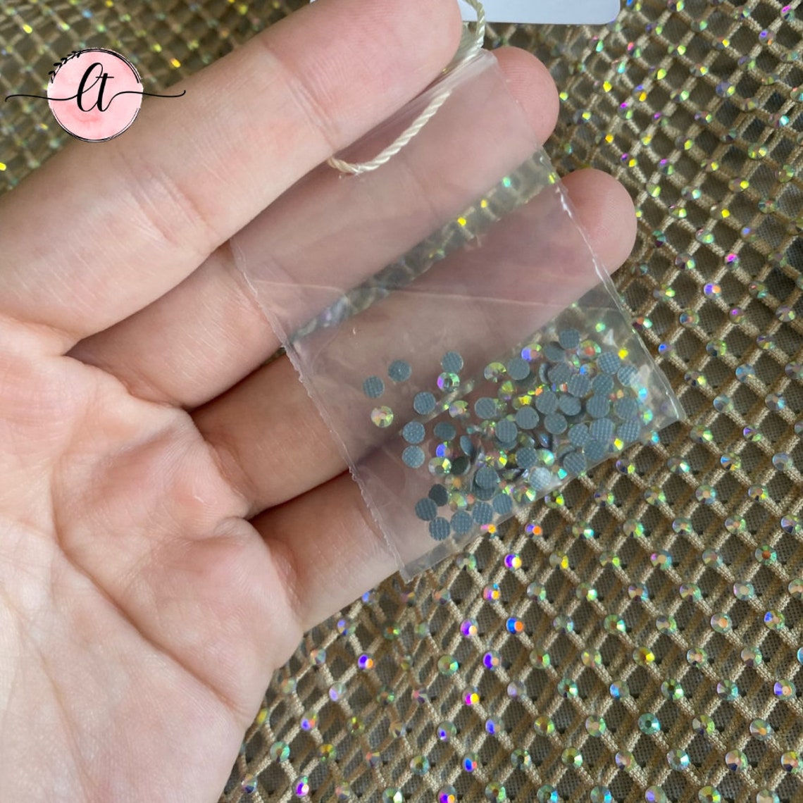 Holographic Rhinestone See Through Long Sleeve Top sparkly - Etsy