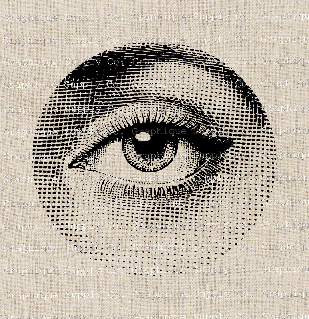 Victorian Eye Clip Art: Vintage Ephemera Illustration (digital Download ...