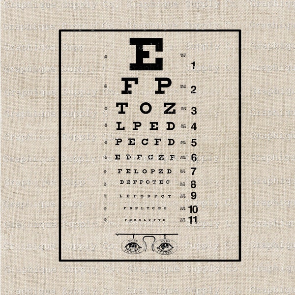 Vintage Eye Chart - Etsy