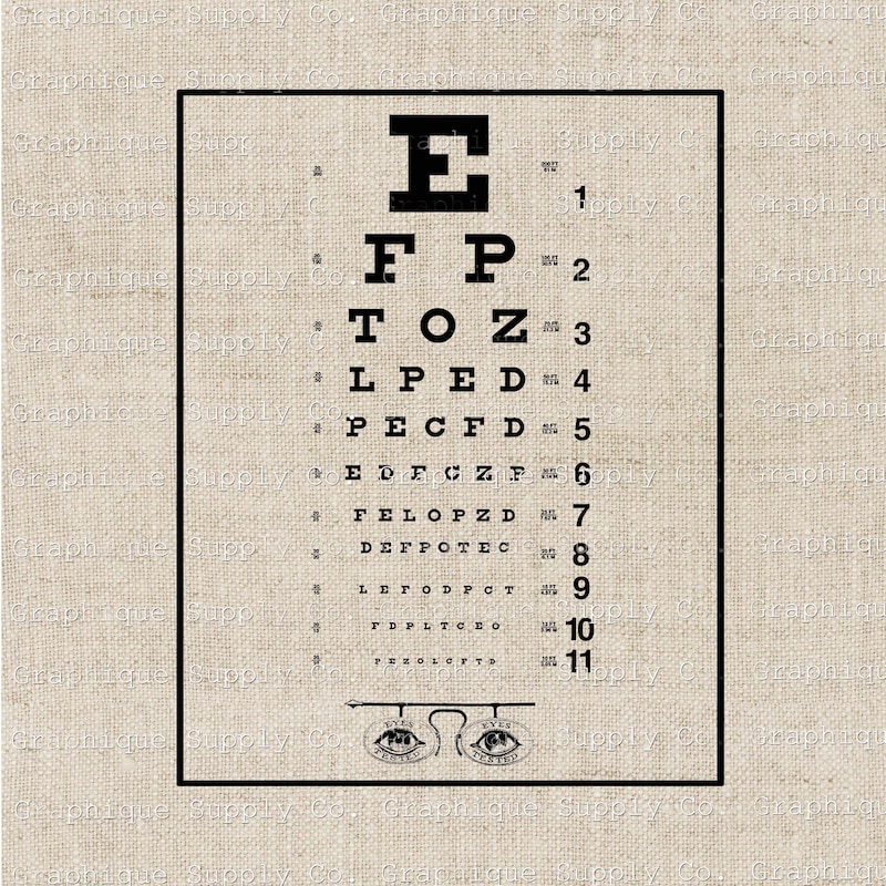 Vintage Eye Chart - Etsy