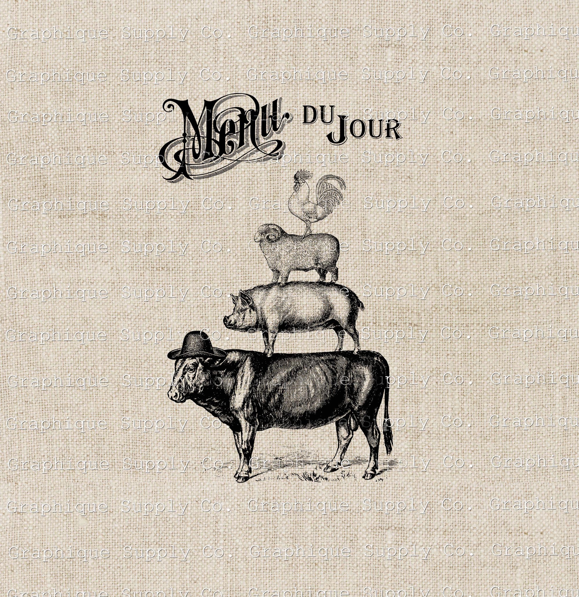 Vintage Menu Clip Art