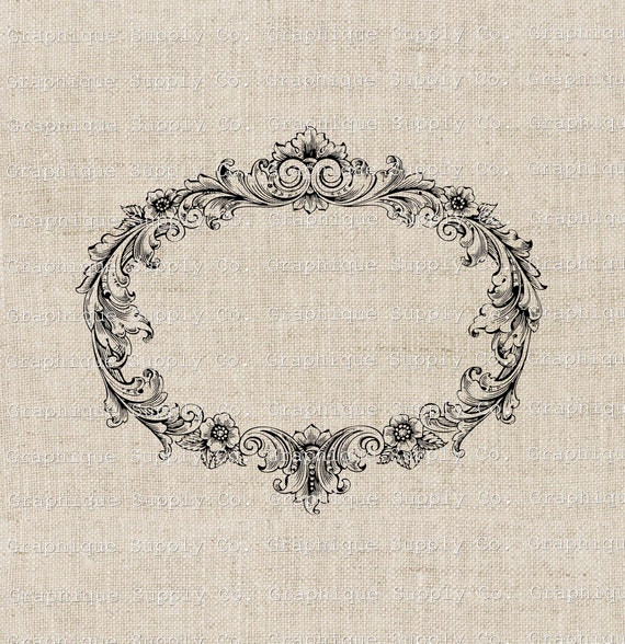 Digital Download Ornate Label Frame Border-digi Stamp-digital - Etsy