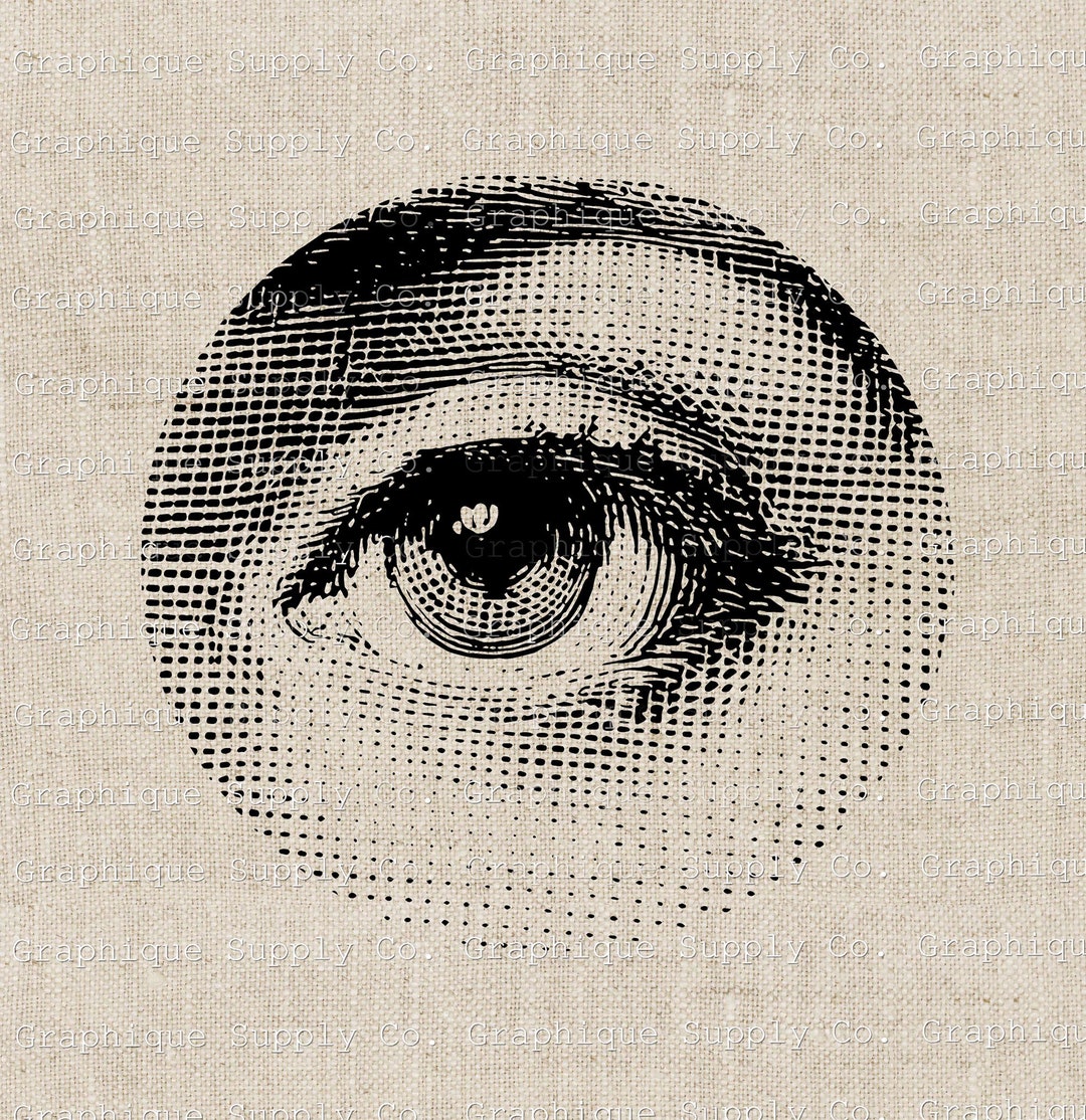 Victorian Eye Vintage Ephemera Clip Art Illustration Instant Download ...