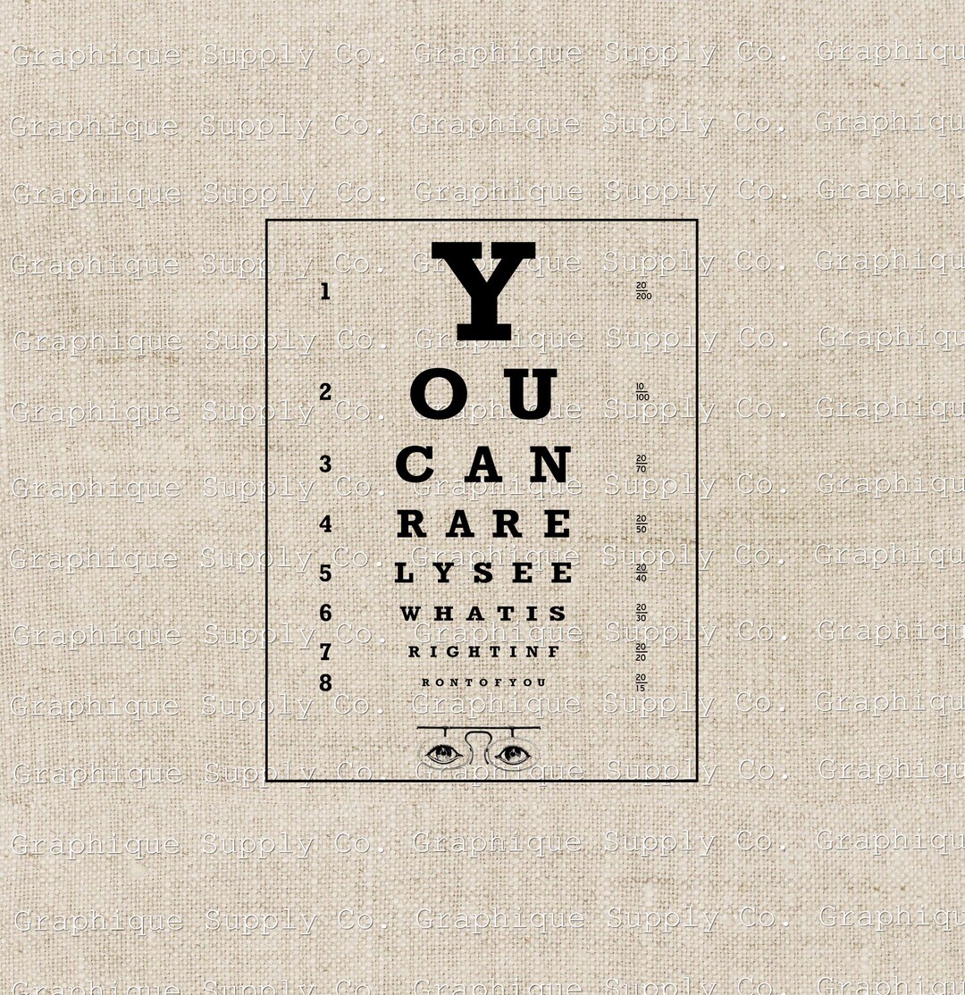 Eye Chart Typography Clip Art: Chalkboard Style (digital Download) - Etsy