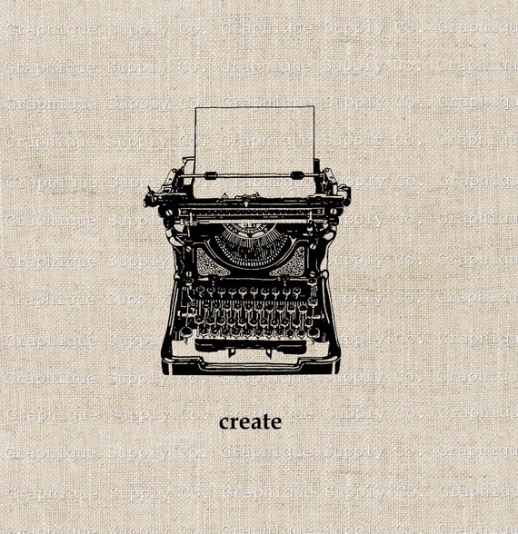 Typewriter Office Art Vintage Illustration Instant Download - Etsy