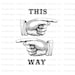 Vintage Hand Gesture Sign Illustration - Instant Download Digital ...