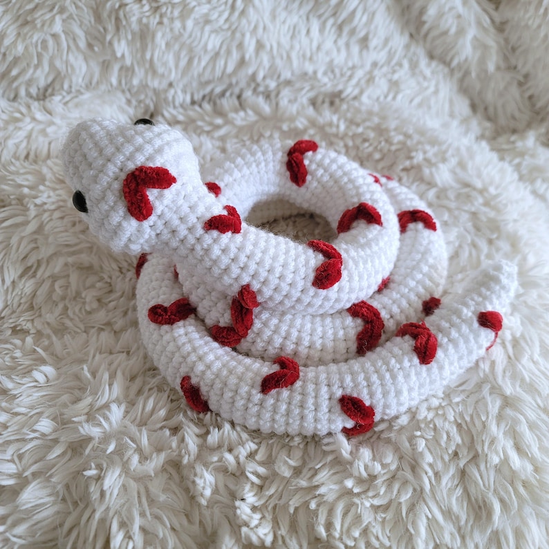 Snake With Hearts, Valentines Day Gift, Snake Plush, Stuffed Animal for ...