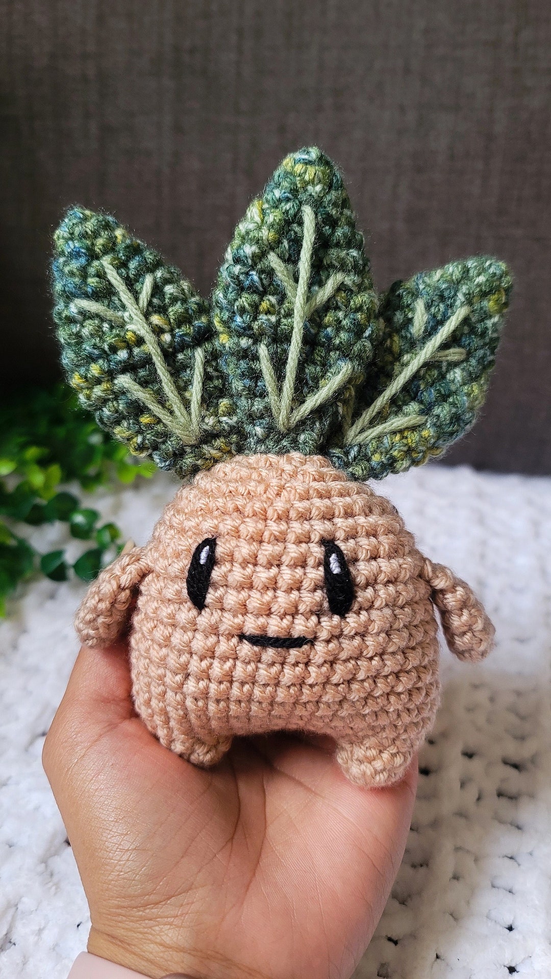 Mandrake Plush, Kawaii, Plant, Mythical Creature, Mini Plant Plush ...