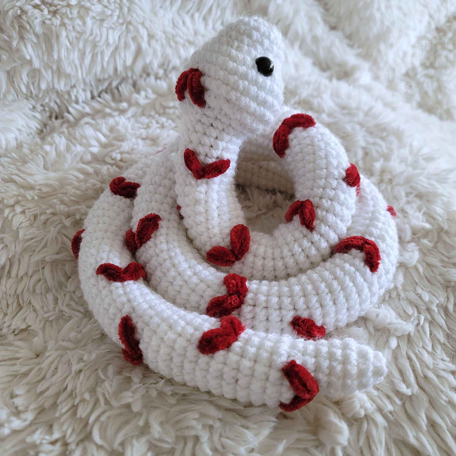 Snake With Hearts, Valentines Day Gift, Snake Plush, Stuffed Animal for ...