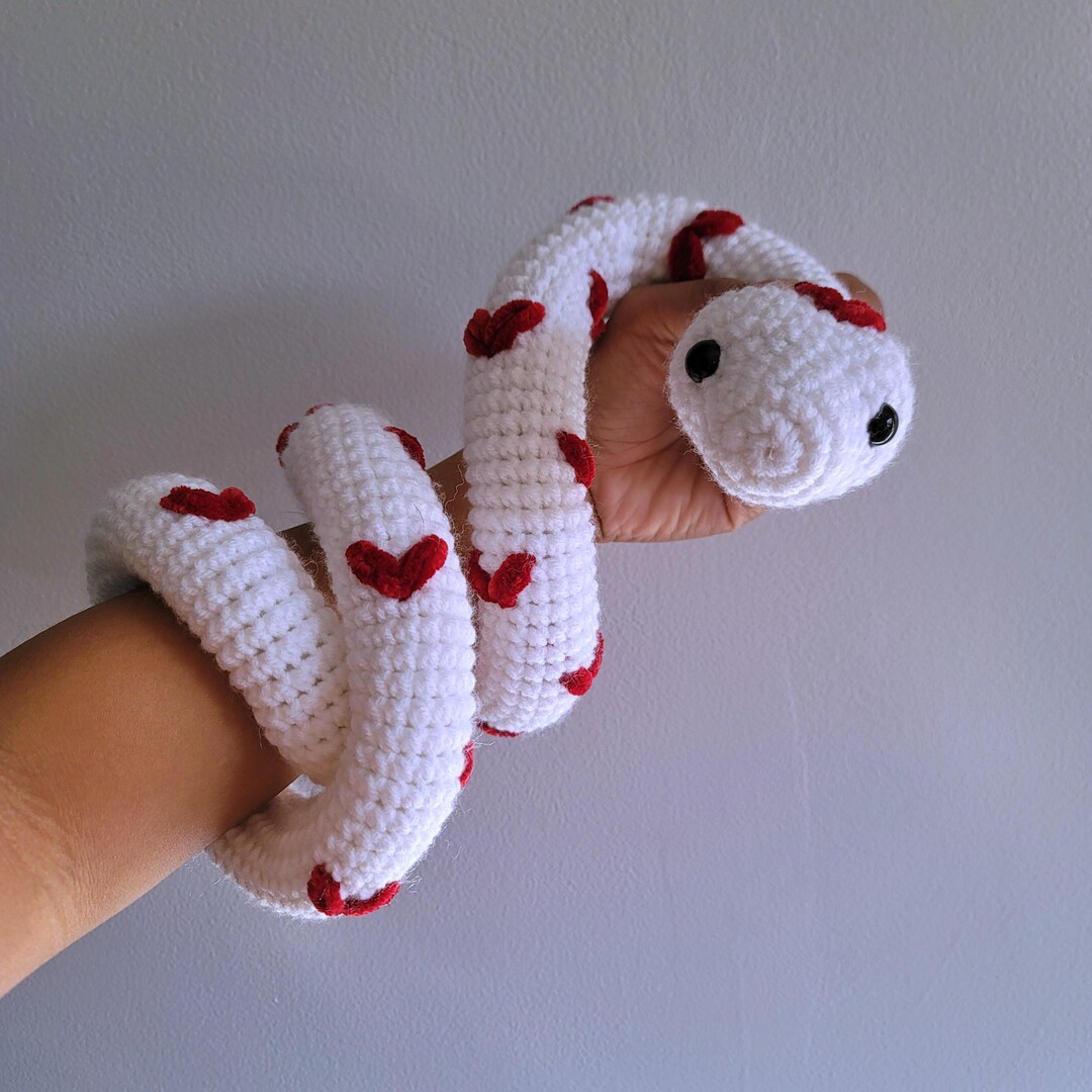 Snake With Hearts, Valentines Day Gift, Snake Plush, Stuffed Animal for ...