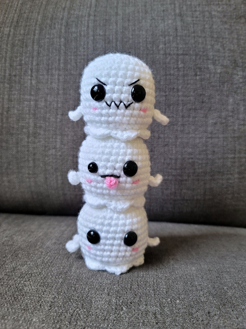 Amigurumi Crochet Stackable Plush Ghosts Halloween Spooky - Etsy