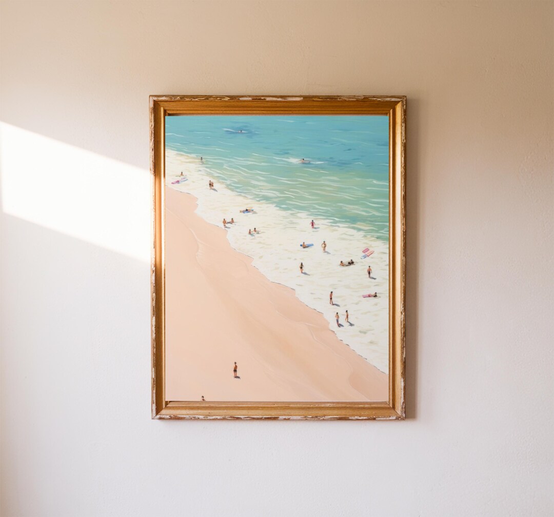 Vintage Surf Poster, Beachy Wall Art, Surf Wall Art, Coastal Aesthetic ...