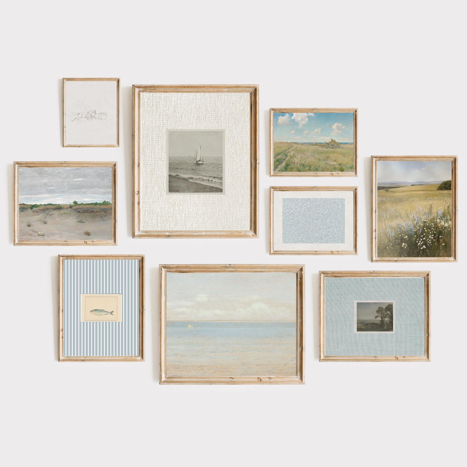 East Coast Grandmillennial Decor, Coastal Granddaughter Gallery Wall ...