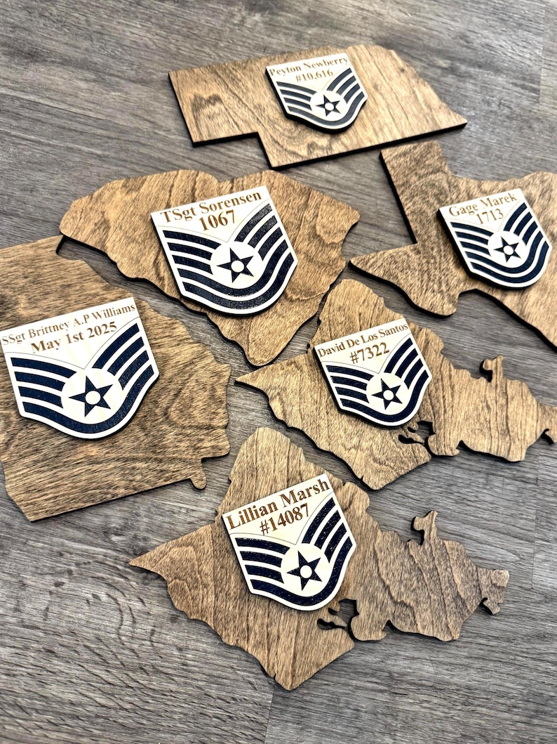 Custom State Military Rank Promotion Gift - Etsy