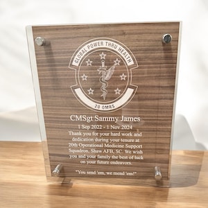 Military Custom Recognition Plaque | Retirement, Promotion, and ...