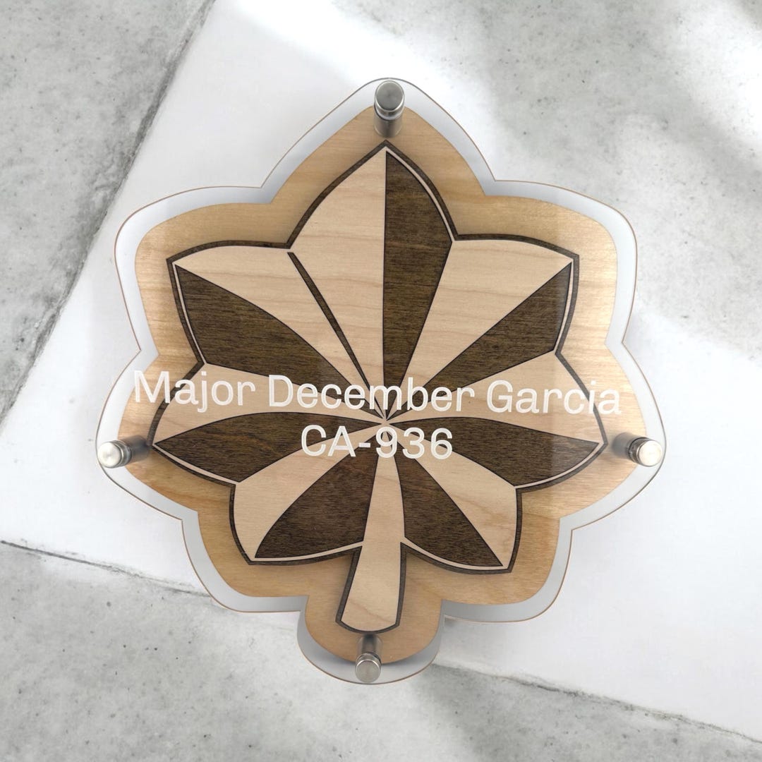 Custom Military Rank Plaque – Officer and Enlisted Ranks Available ...