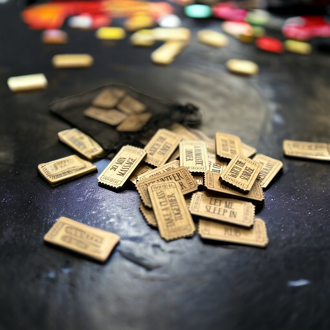 Date Night Tokens - Romantic Activity Tokens, Romantic Gestures ...